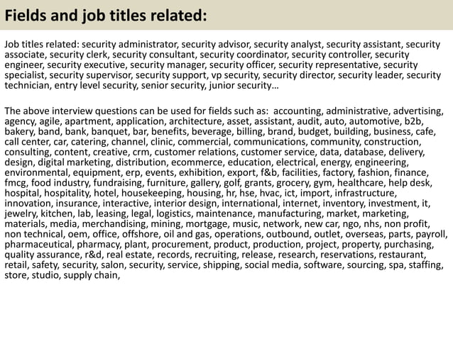 Top 10 security interview questions with answers | PPT