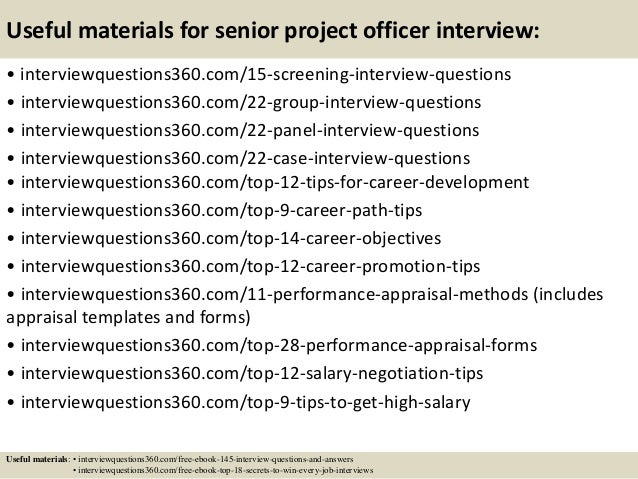 Top 10 senior Project Officer Interview Questions And Answers top-10-senior-project-officer-interview-questions-and-answers