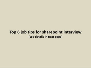 Top 10 sharepoint interview questions with answers | PPT