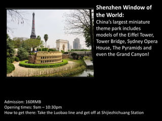 Top 10 Shenzhen Attractions | PPTX
