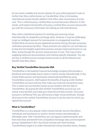 Top 10 Sites to Buy Verified TransferWise Accounts Safely.pdf