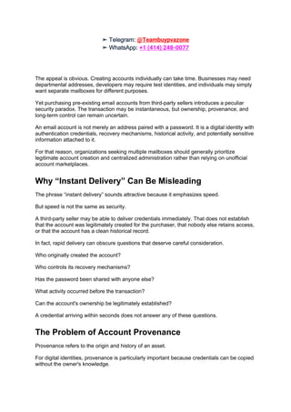 Risks and Alternatives to Buying Yahoo Accounts with Instant Delivery ...