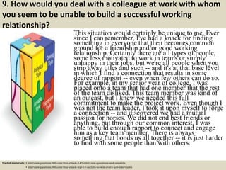 Top 10 situational interview questions and answers | PDF