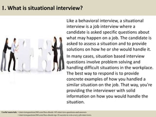 Top 10 situational interview questions and answers | PDF