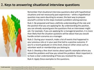 Top 10 situational interview questions and answers | PDF