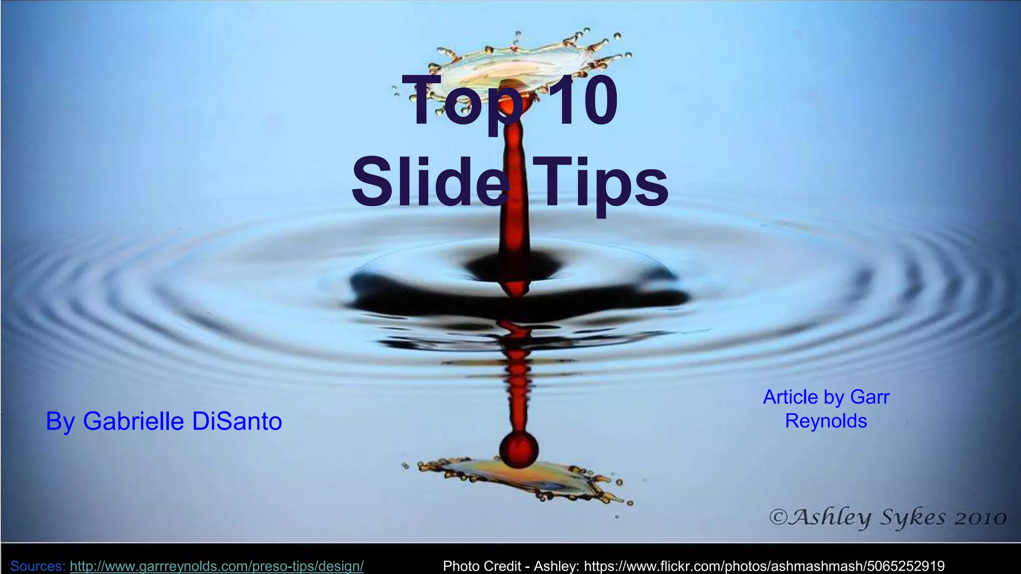 Top 10 slide tips | PPT