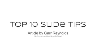 Top 10 slide tips | PPTX