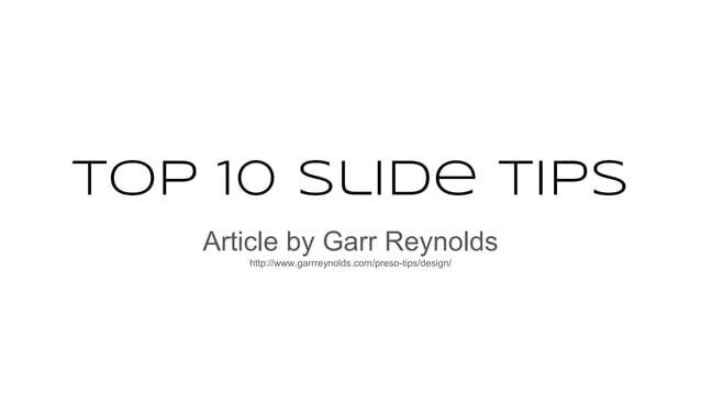 Top 10 slide tips | PPTX