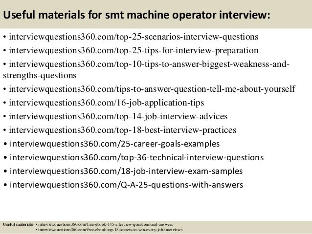 Top 10 smt machine operator interview questions and answers