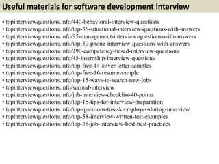 Top 10 software development interview questions with answers | PPT