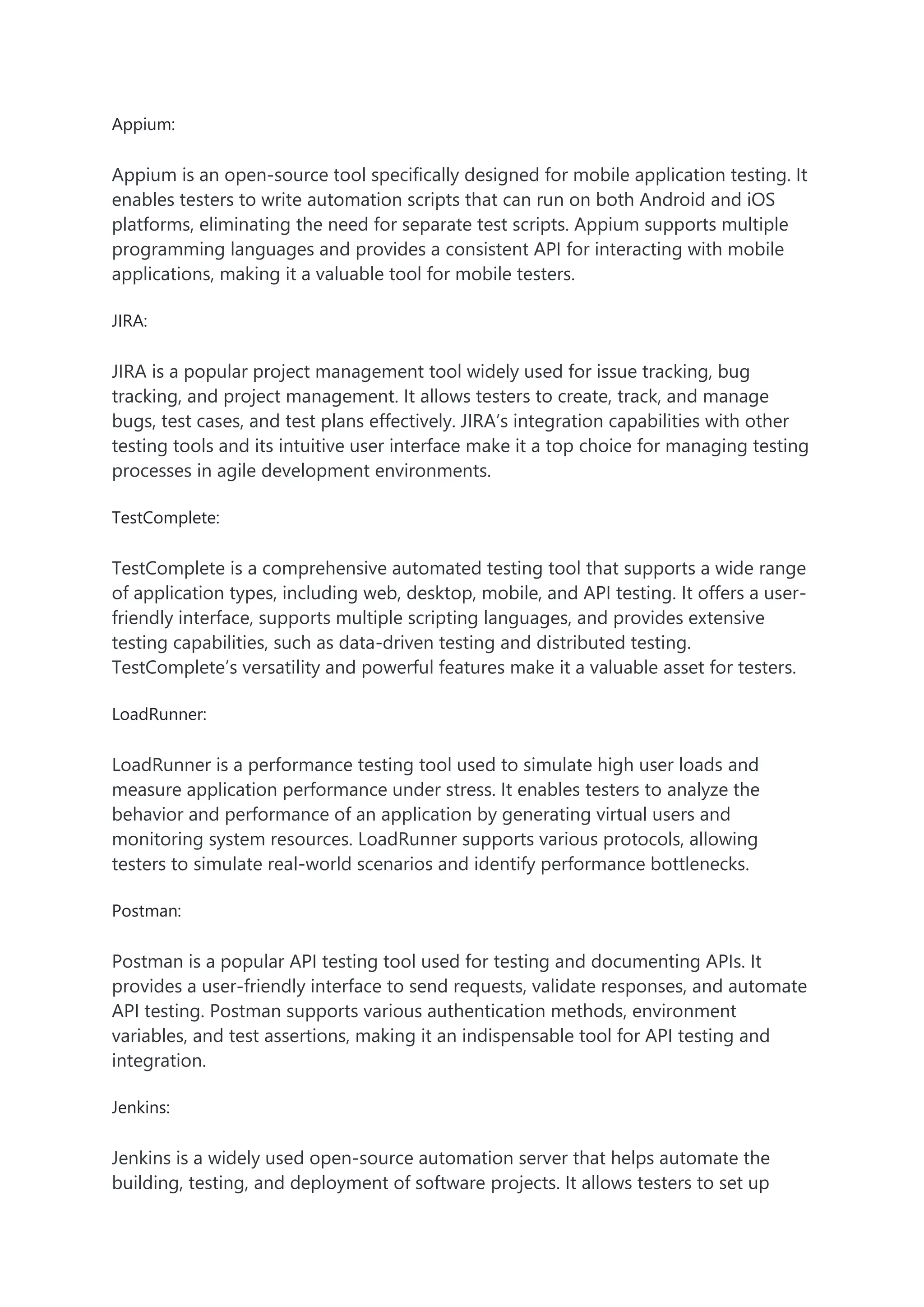 Top 10 Software Testing Tools To Know As A Testerpdf