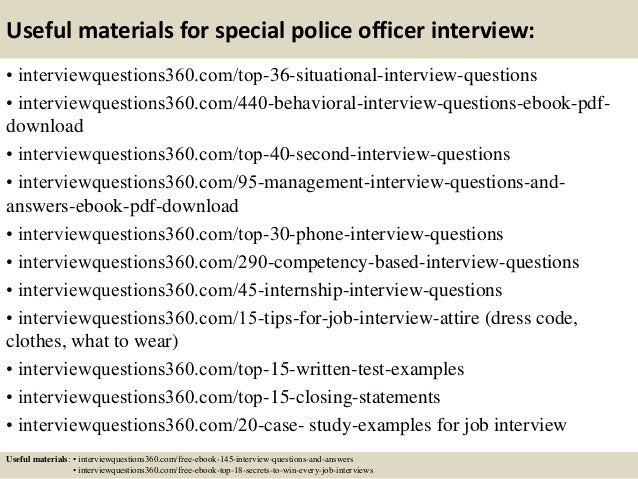 Top 10 special police officer interview questions and answers