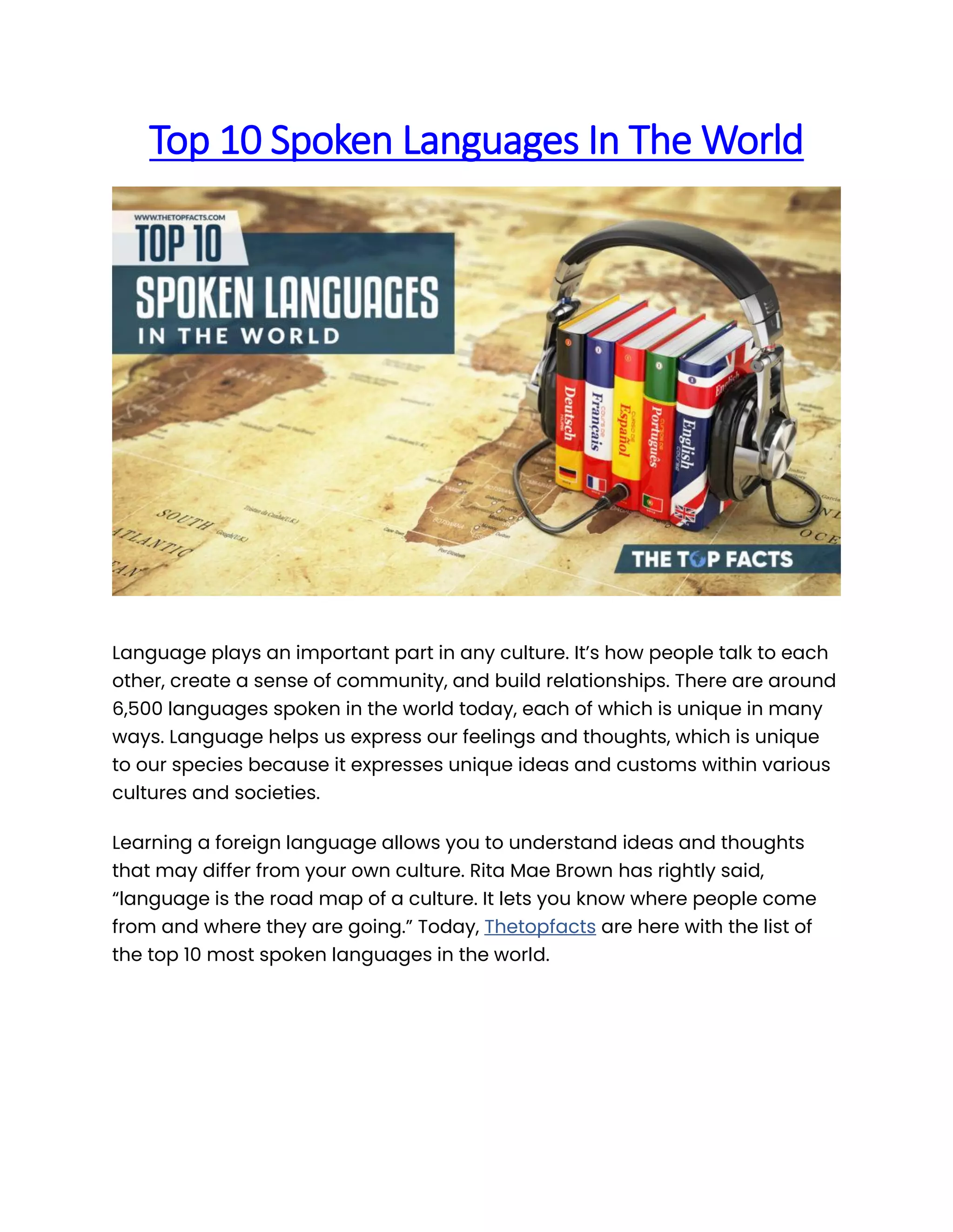 Top 10 Spoken Languages In The World.pdf