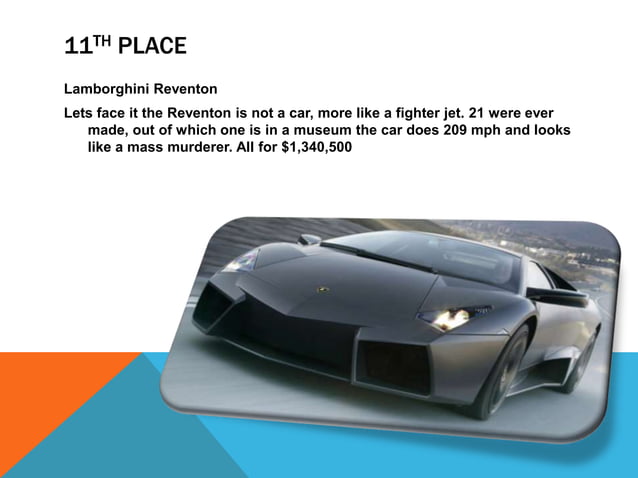 Top 10 sports cars | PPTX