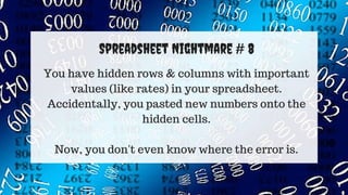 Top 10 Spreadsheet Nightmares | PPT