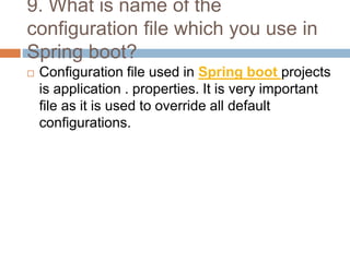 Top 10 Spring Boot Interview Questions and Answers | PPTX