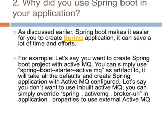 Top 10 Spring Boot Interview Questions and Answers | PPTX