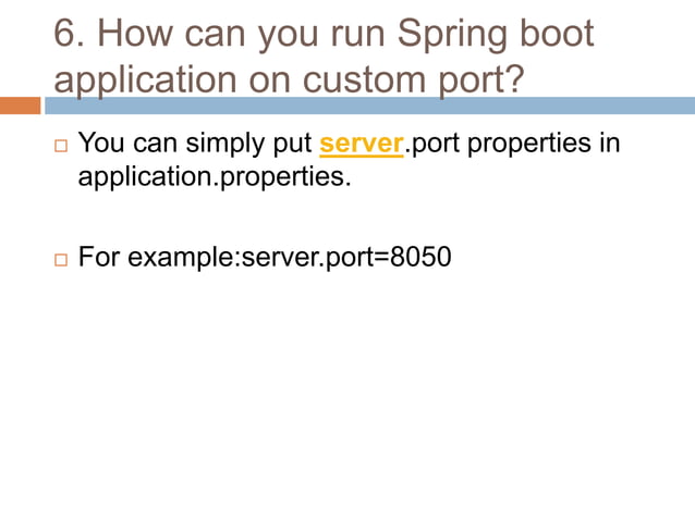 Top 10 Spring Boot Interview Questions and Answers | PPTX