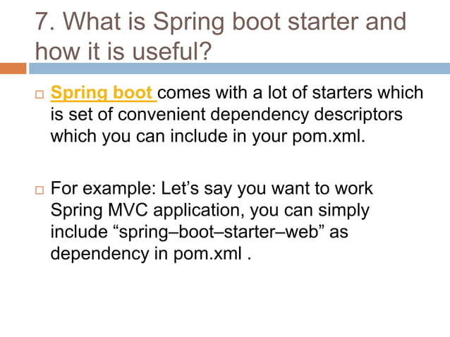 Top 10 Spring Boot Interview Questions and Answers | PPTX
