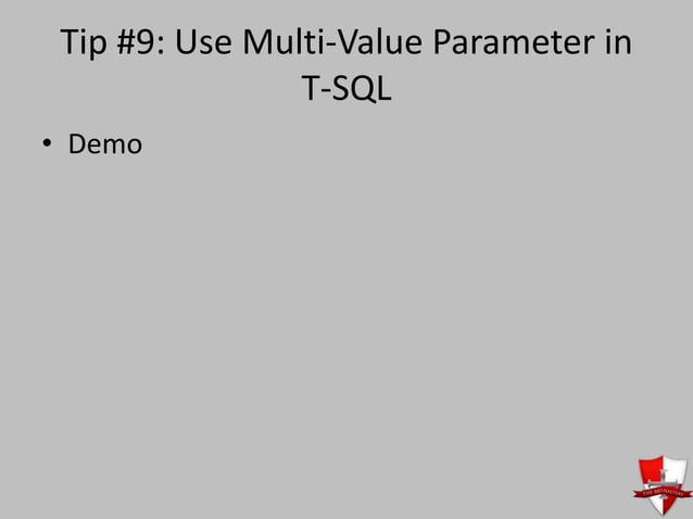 Top 10 sql server reporting services tips | PPT
