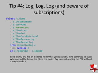 Top 10 sql server reporting services tips | PPT