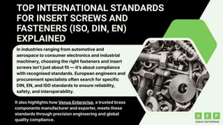 Top 10 Standards & Specifications for Insert Screws and Fasteners in ...