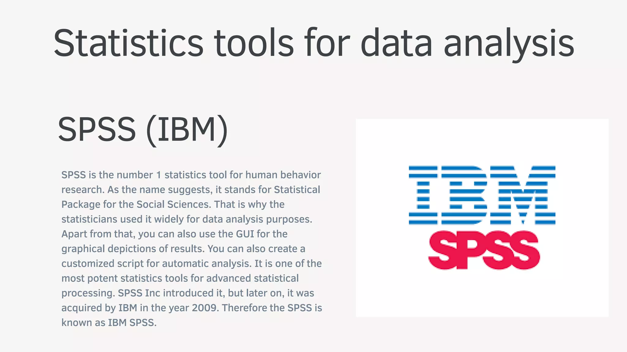 Top 10 statistics tools to get better data insights | PPTX