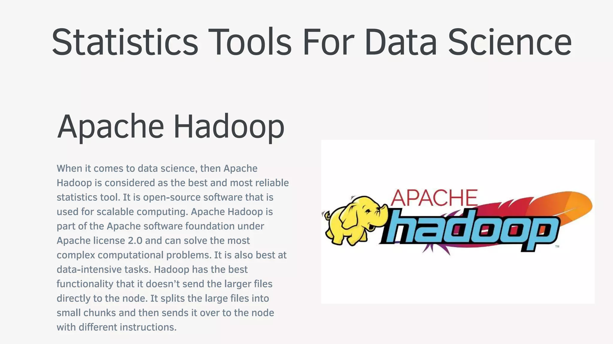 Top 10 statistics tools to get better data insights | PPTX