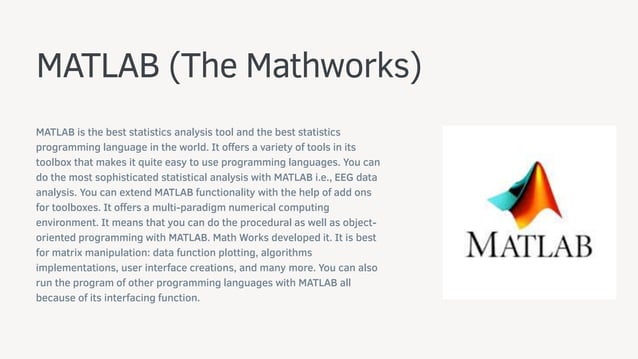 Top 10 statistics tools to get better data insights | PPT