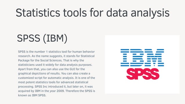 Top 10 statistics tools to get better data insights | PPT