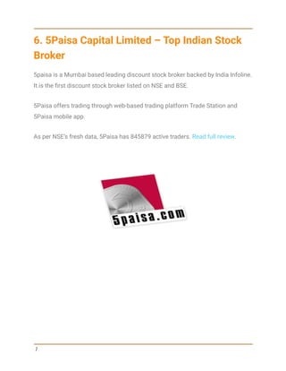 Top 10 Stock Brokers In India | PDF