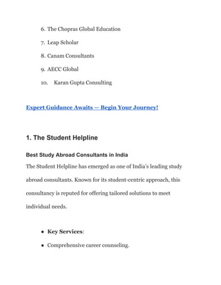Top 10 Study Abroad Consultants In India.pdf