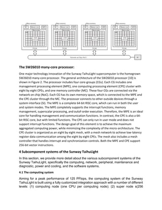 Top 10 Supercomputers With Descriptive Information & Analysis | DOCX