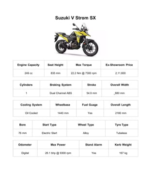 Top 10 Suzuki Bikes Price List In India | PDF