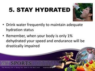 Top 10 Tips for Swim Meet Nutrition | PPTX | Healthy Cooking and Eating ...