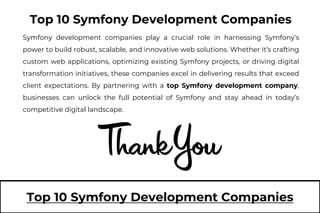 Top 10 Symfony Development Companies - ☎ +1 9177322215 | PPT
