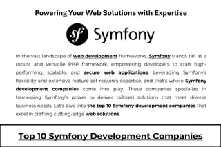 Top 10 Symfony Development Companies - ☎ +1 9177322215 | PDF