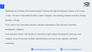 Top 10 Symfony Development Companies 2024 | PPT