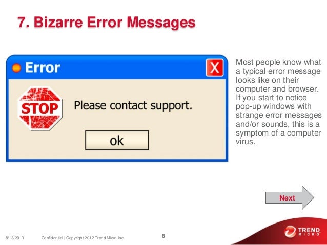 Top 10 Symptoms of a Computer Virus