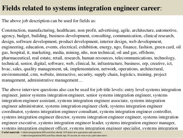 Top 10 systems integration engineer interview questions and answers