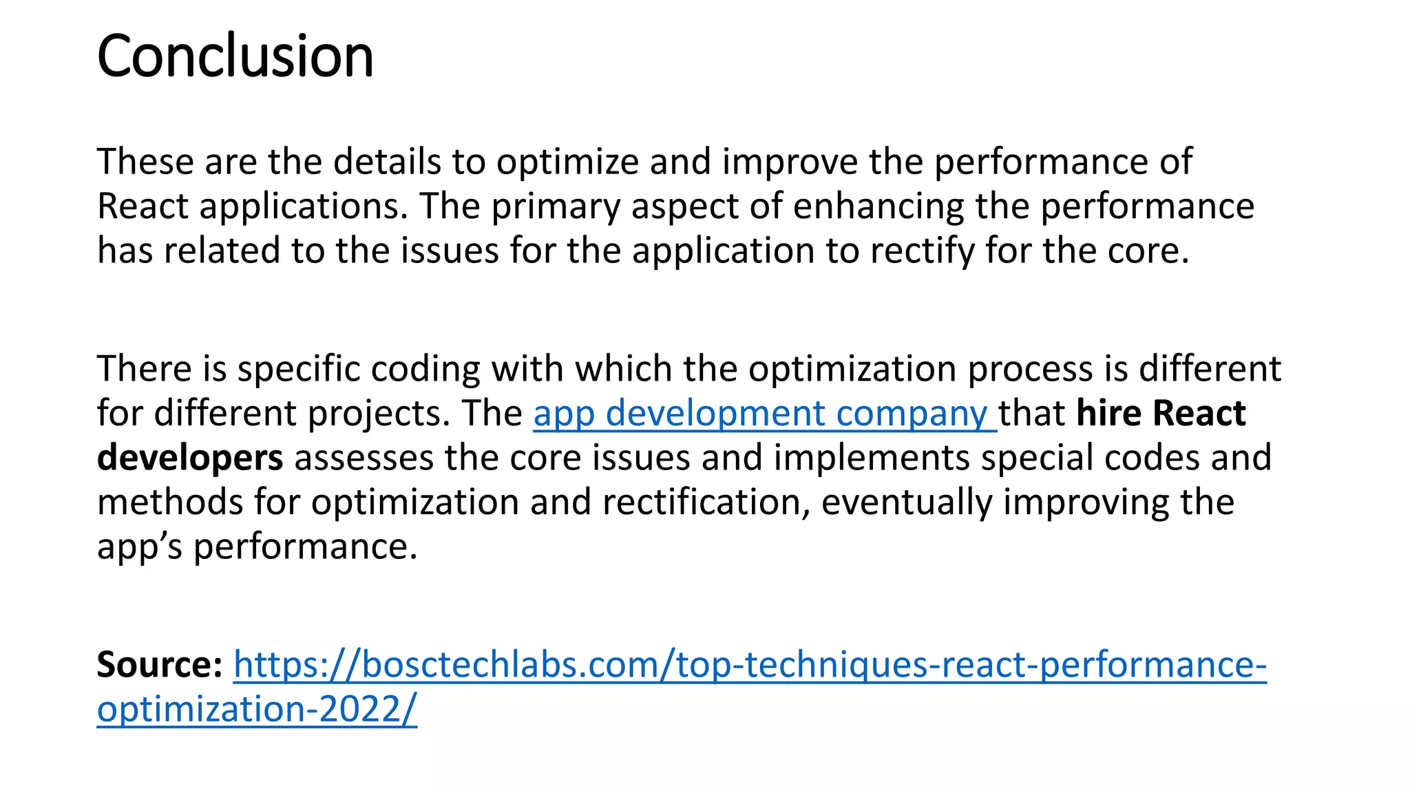 Top 10 Techniques For React Performance Optimization in 2022.pptx
