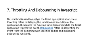 Top 10 Techniques For React Performance Optimization in 2022.pptx
