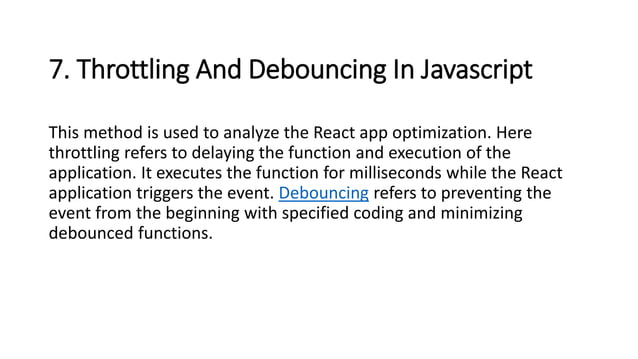 Top 10 Techniques For React Performance Optimization in 2022.pptx