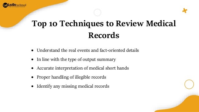 Top 10 techniques to review medical records | PPT