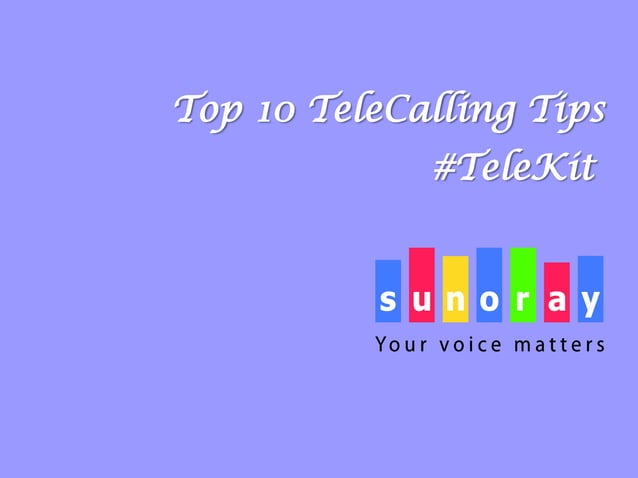 Top 10 tele calling tips | PPT