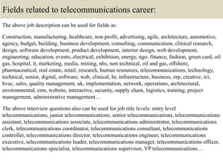 Top 10 telecommunications interview questions and answers | PPTX