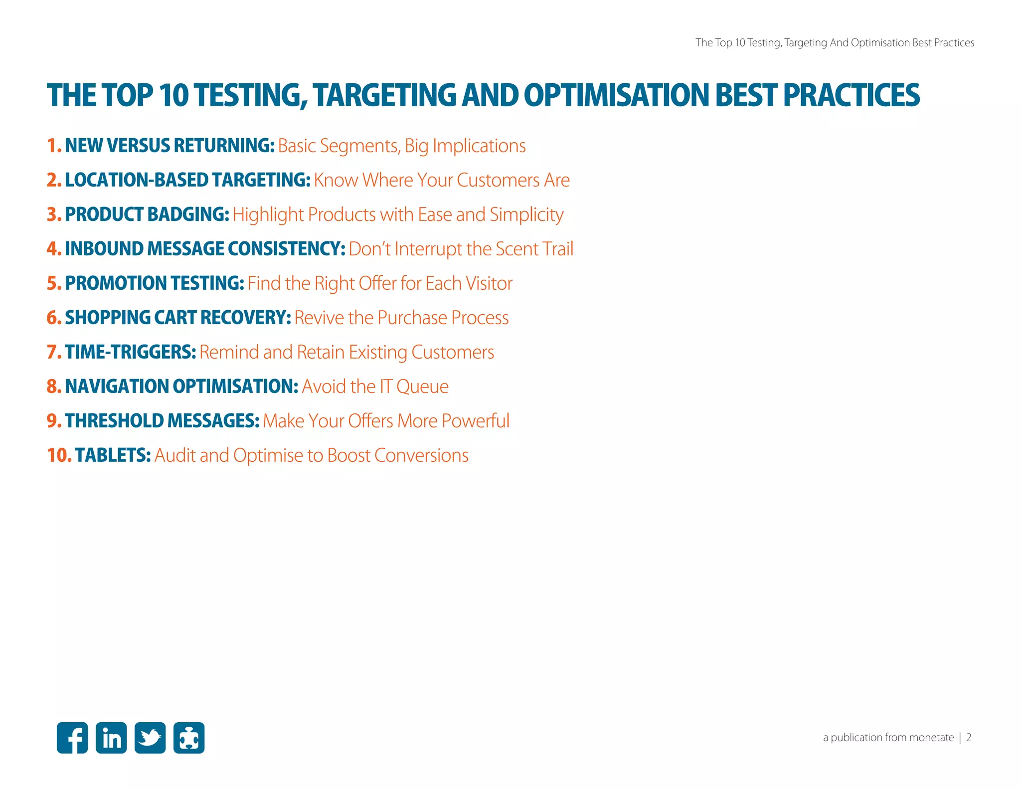 Top 10 testing and optimisation best practices | PPT