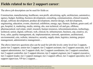 Top 10 tier 2 support interview questions and answers | PPTX