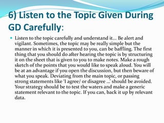 Top 10 tips for a successful group discussion | PPTX