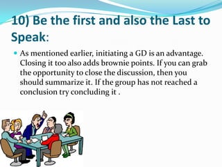 Top 10 tips for a successful group discussion | PPTX